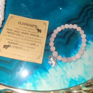 boutique | Jewelry | New Elephant Pink Crystal Stone Braclet | Poshmark